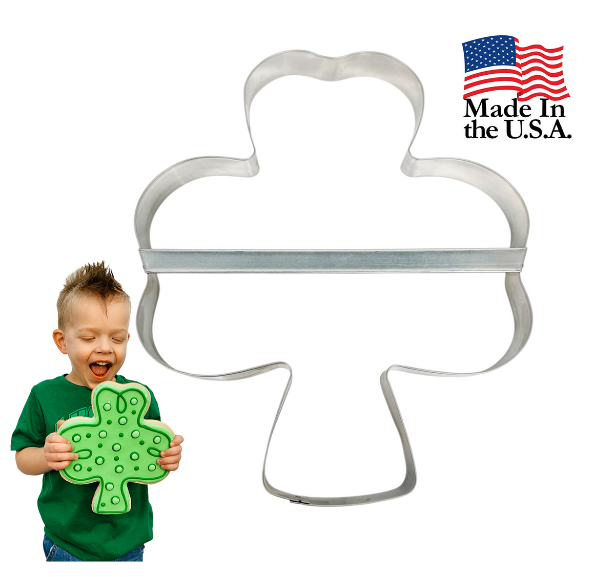 Extra Large Shamrock and Four-Leaf Clover Cookie Cutter – 9.5" St ...