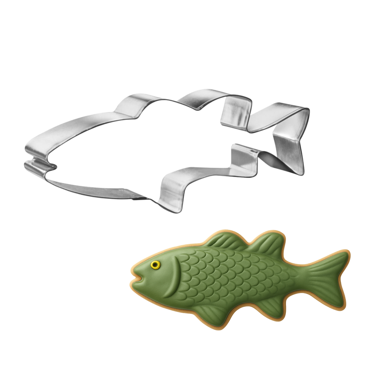 Bass Fish Cookie Cutter 5.5 in B1253 | Outdoors — CookieCutter.com