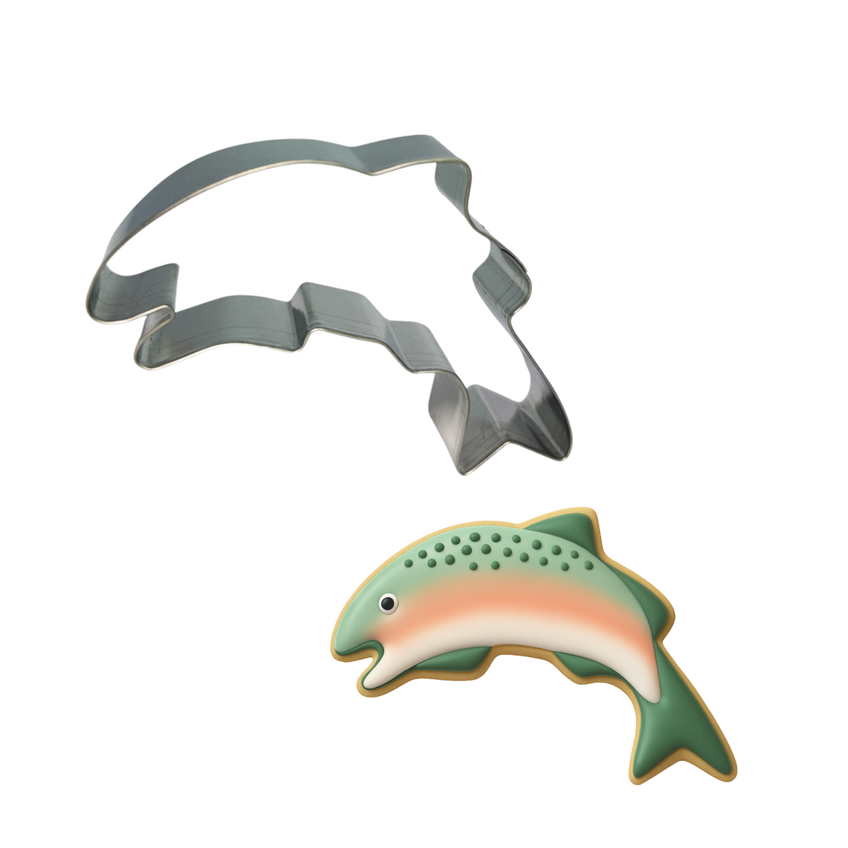 Salmon Cookie Cutter – 4" Outdoors & Nature Baking Tool for Fishing ...