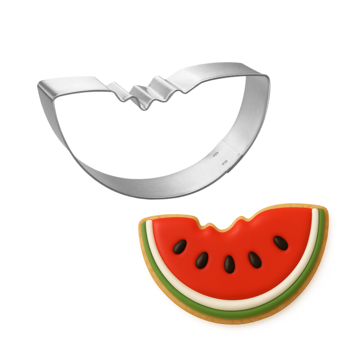 Watermelon Cookie Cutter – 3.5" Summer Picnic & Fruit-Themed Baking ...